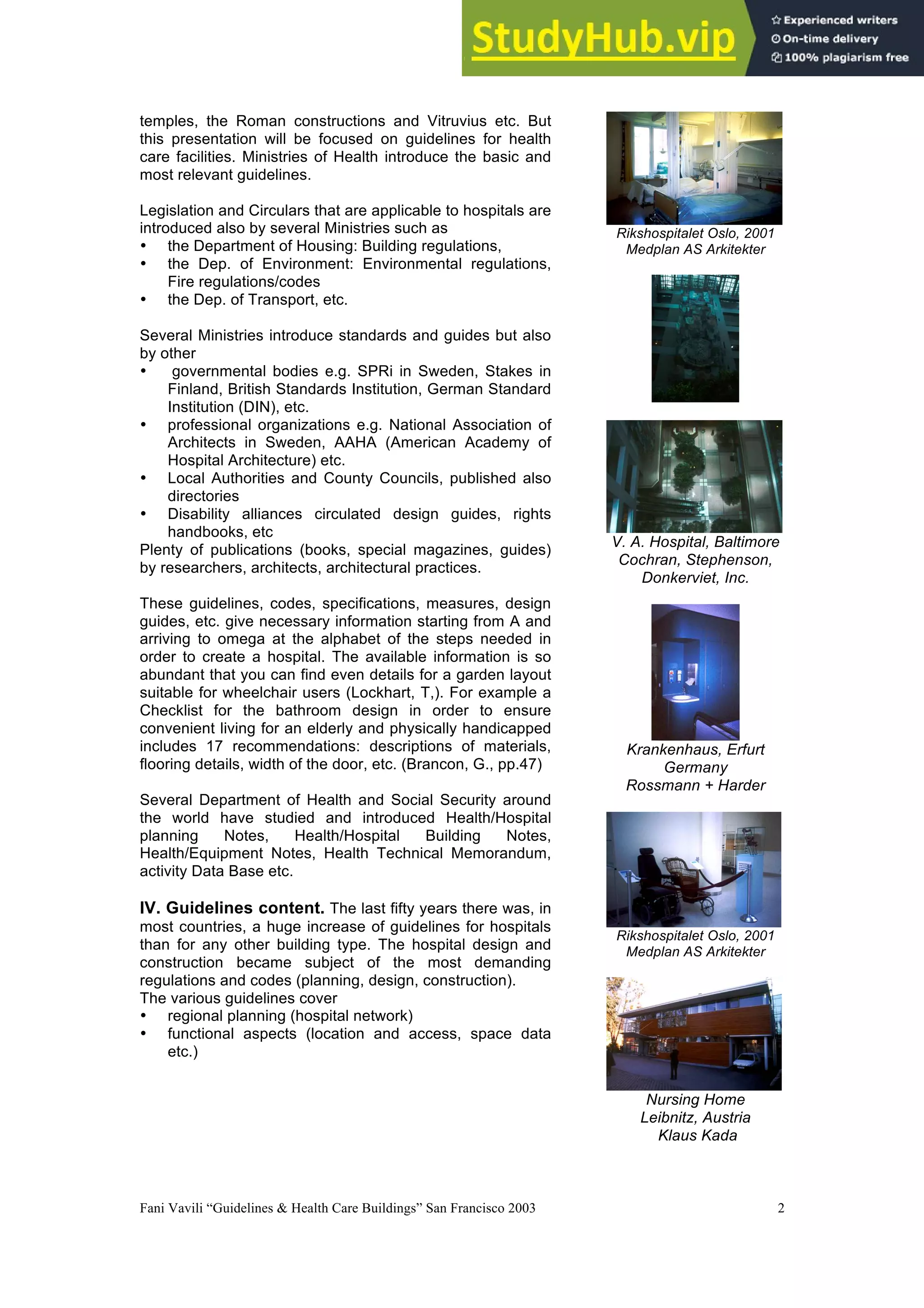 ARCHITECTURE AND DESIGN-Guidelines And Health Care Building | PDF