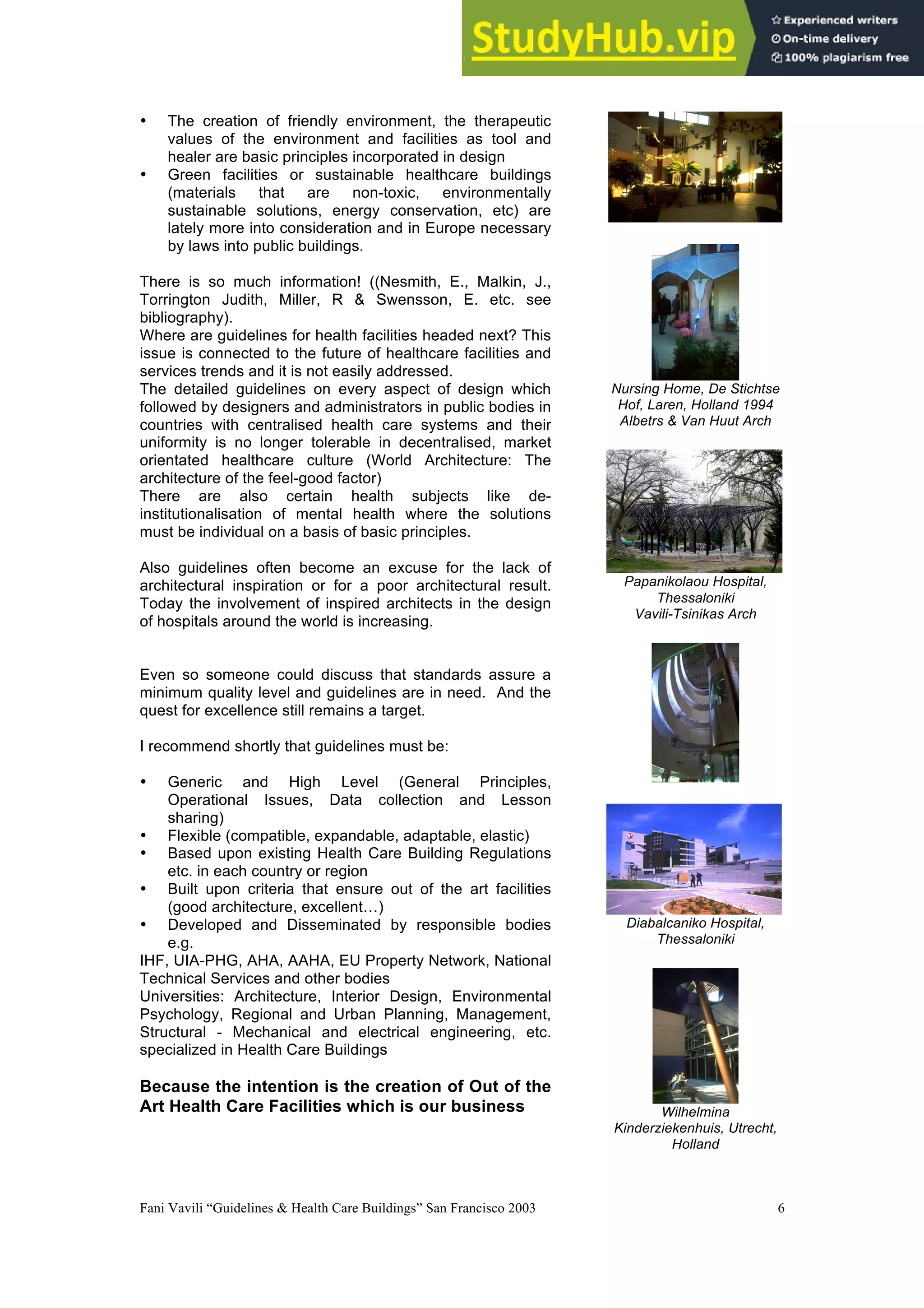 ARCHITECTURE AND DESIGN-Guidelines And Health Care Building | PDF