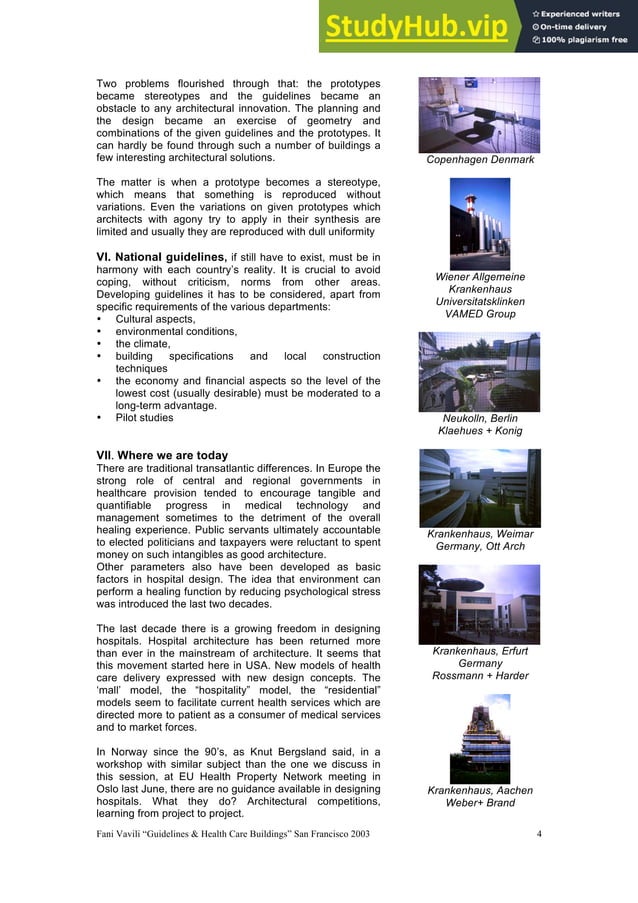 ARCHITECTURE AND DESIGN-Guidelines And Health Care Building | PDF