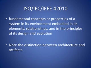 Architecture and Iasa Introduction | PPTX
