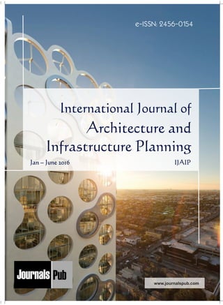 International Journal of Architecture and Infrastructure Planning vol 2 ...