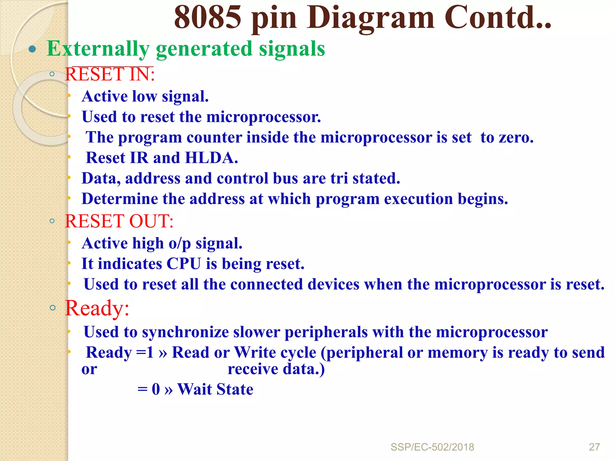 Architecture and pin diagram of 8085 | PPTX