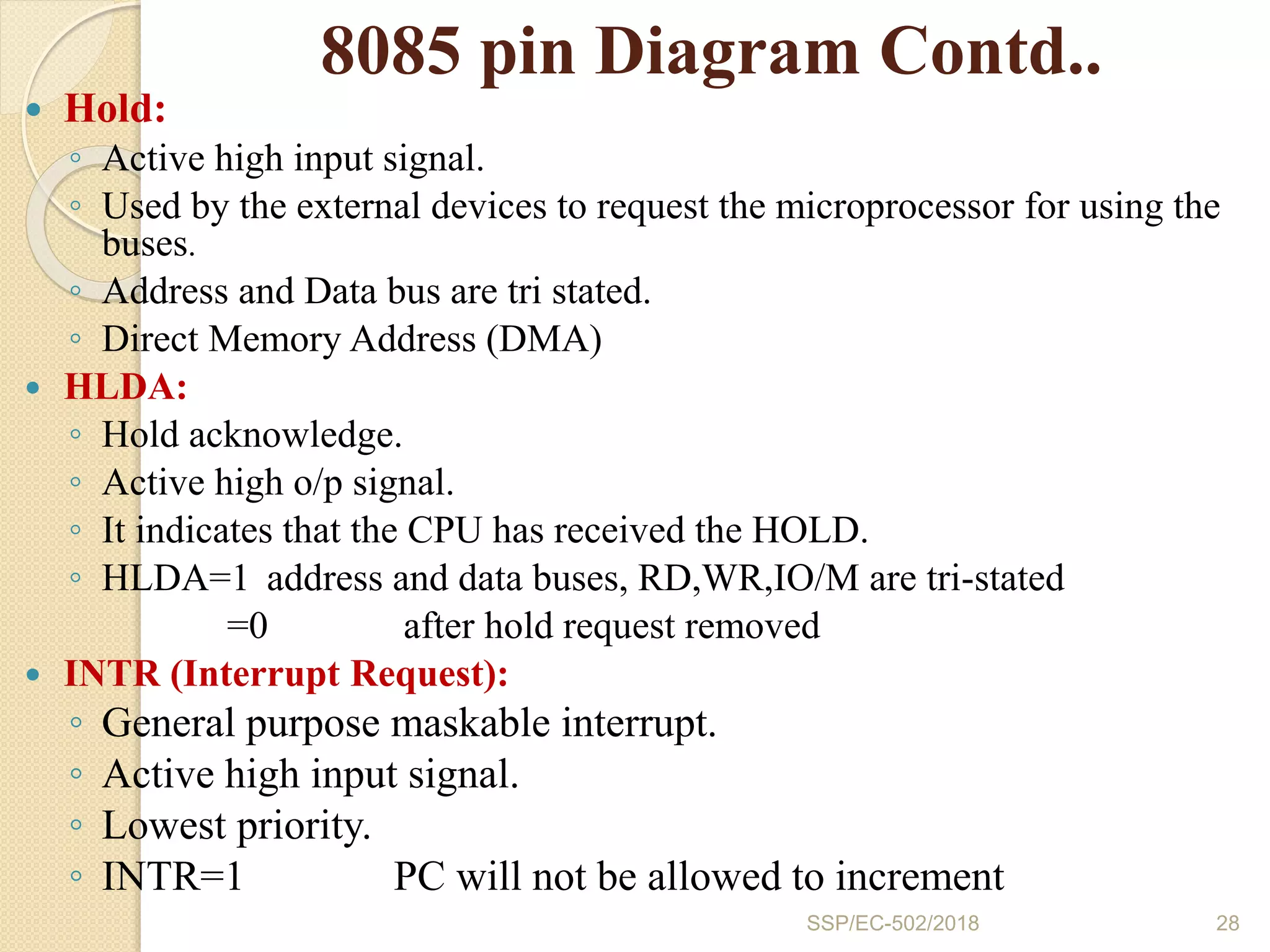 Architecture and pin diagram of 8085 | PPTX