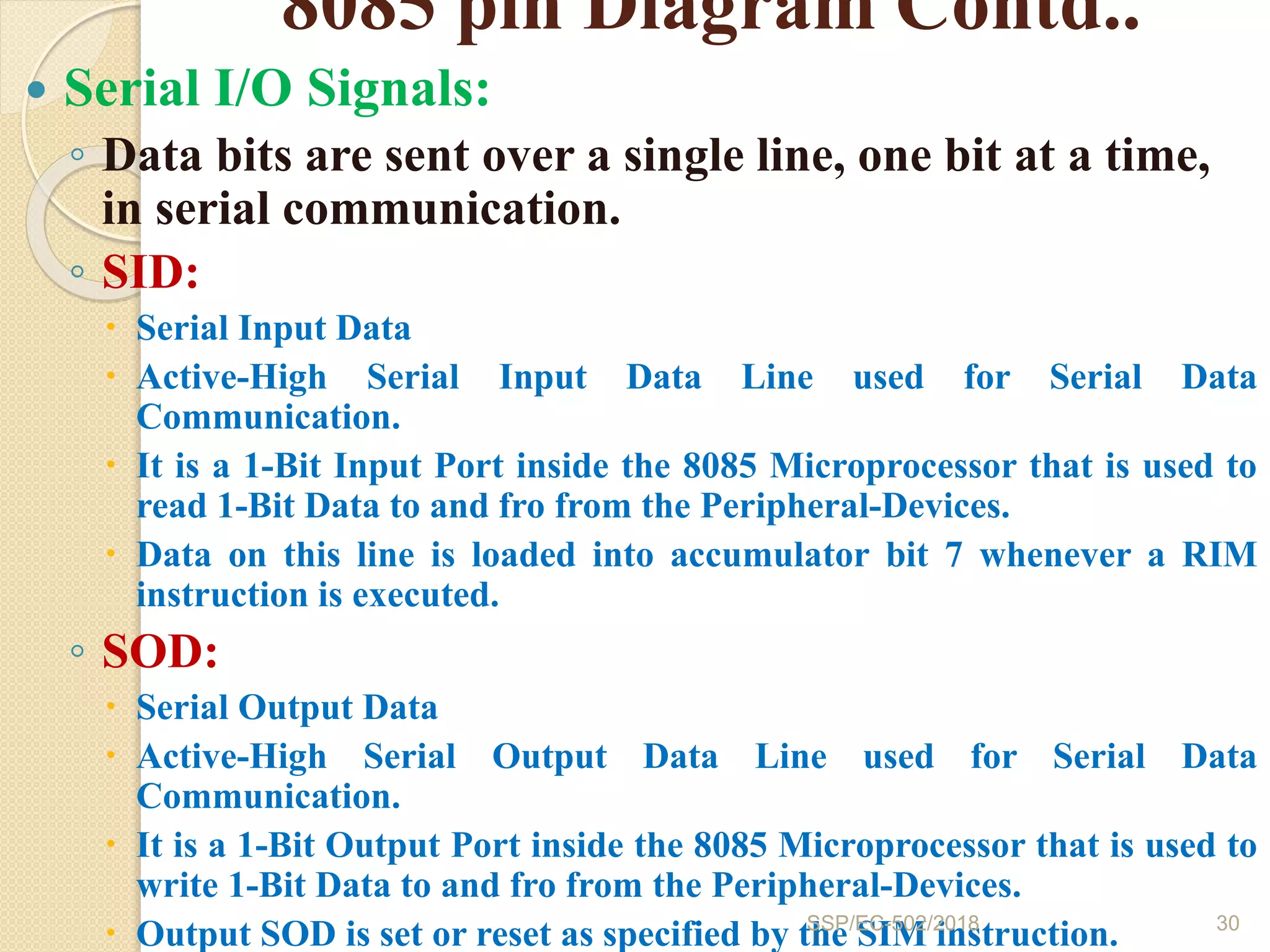 Architecture and pin diagram of 8085 | PPTX