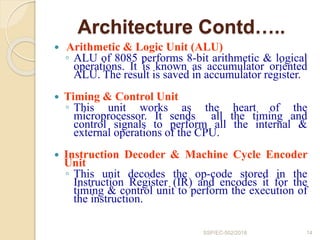 Architecture and pin diagram of 8085 | PPTX