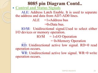 Architecture and pin diagram of 8085 | PPTX