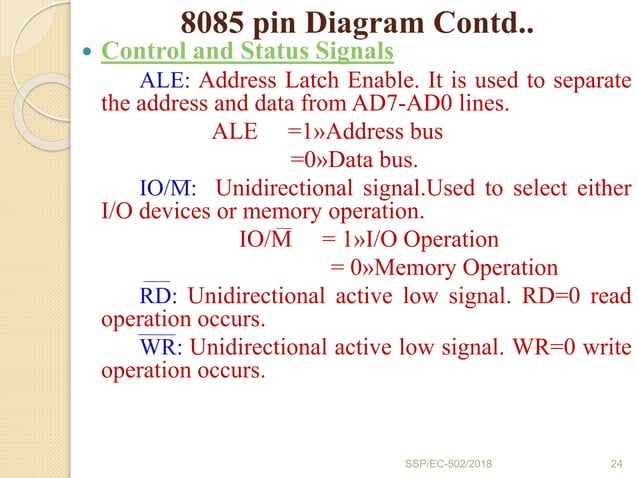 Architecture and pin diagram of 8085 | PPTX