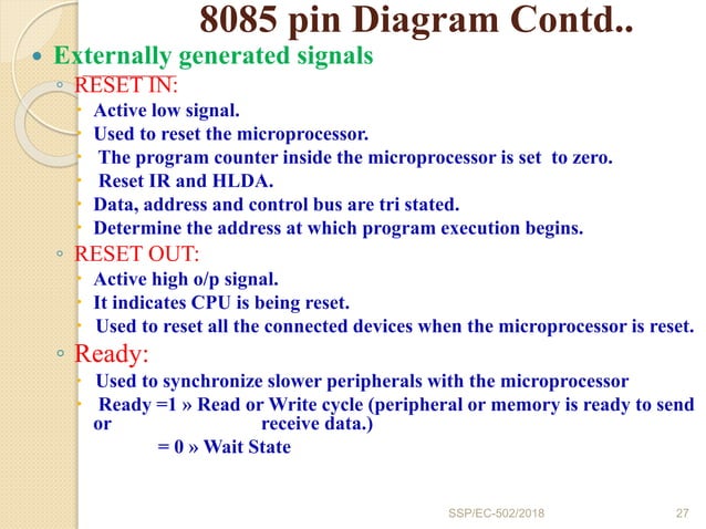 Architecture and pin diagram of 8085 | PPTX
