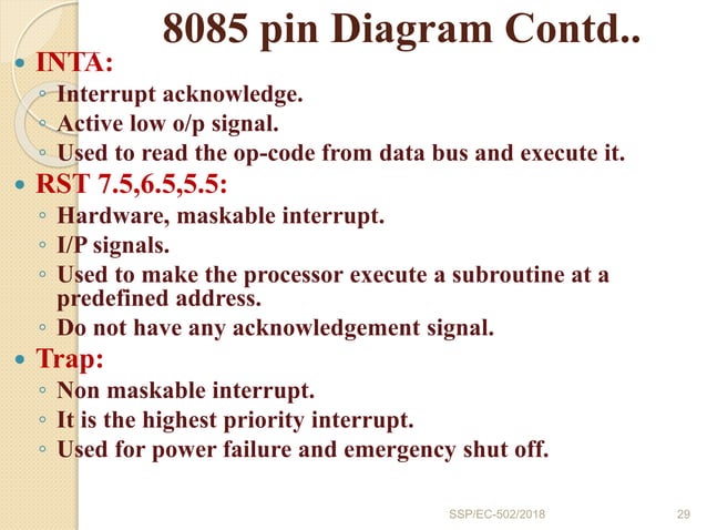 Architecture and pin diagram of 8085 | PPTX