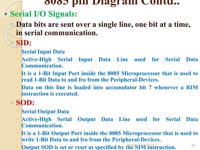 Architecture and pin diagram of 8085 | PPTX