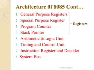 Architecture and pin diagram of 8085 | PPTX