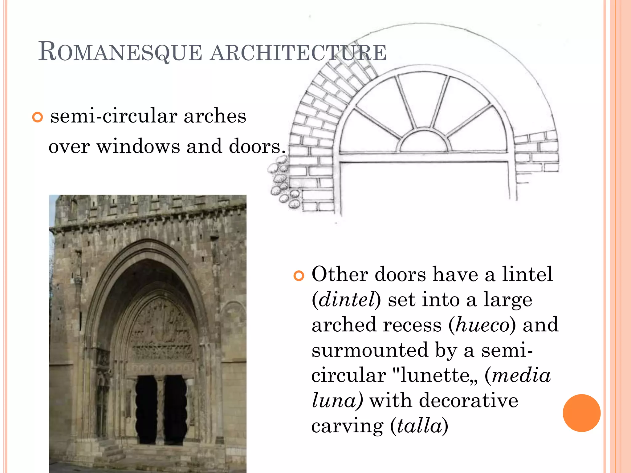 (Romanesque) Architecture - English vocabulary | PPTX | Design | Fine Art