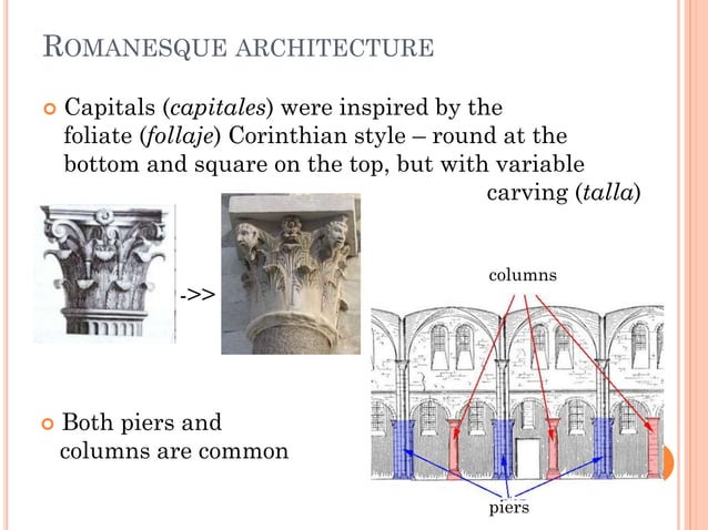(Romanesque) Architecture - English vocabulary | PPTX | Design | Fine Art