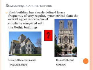 (Romanesque) Architecture - English vocabulary | PPTX | Design | Fine Art