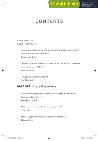 Architecture And Ugliness. Anti-Aesthetics And The Ugly In Postmodern Architecture | PDF