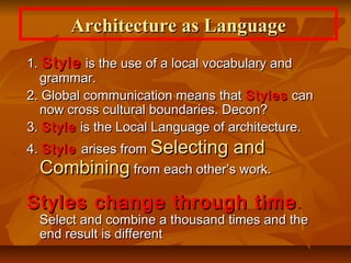 Architecture as language pp | PPT