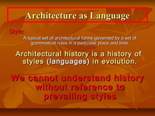 Architecture as language pp | PPT