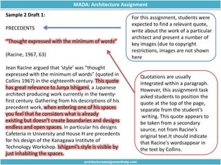 Architecture Assignment Help | PPT