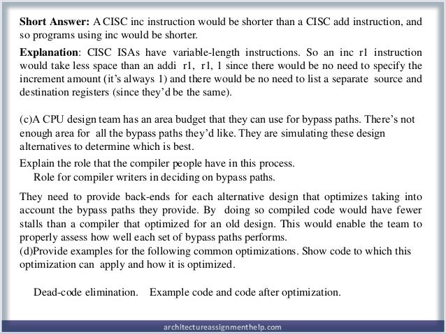 Computer Architecture Assignment Help | PPTX