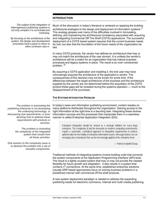 Architecture centered publishing systems | PDF