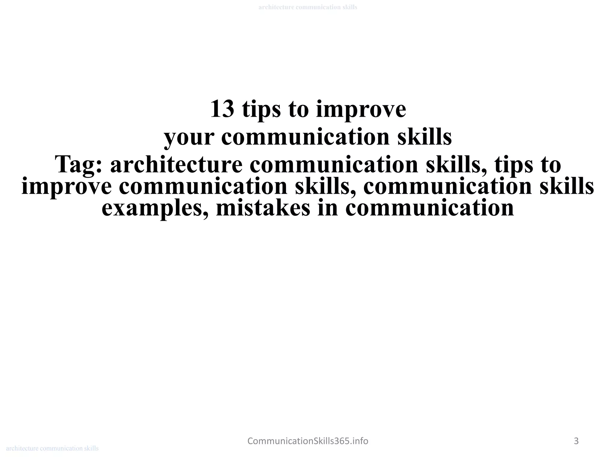 Architecture communication skills pdf | PPTX