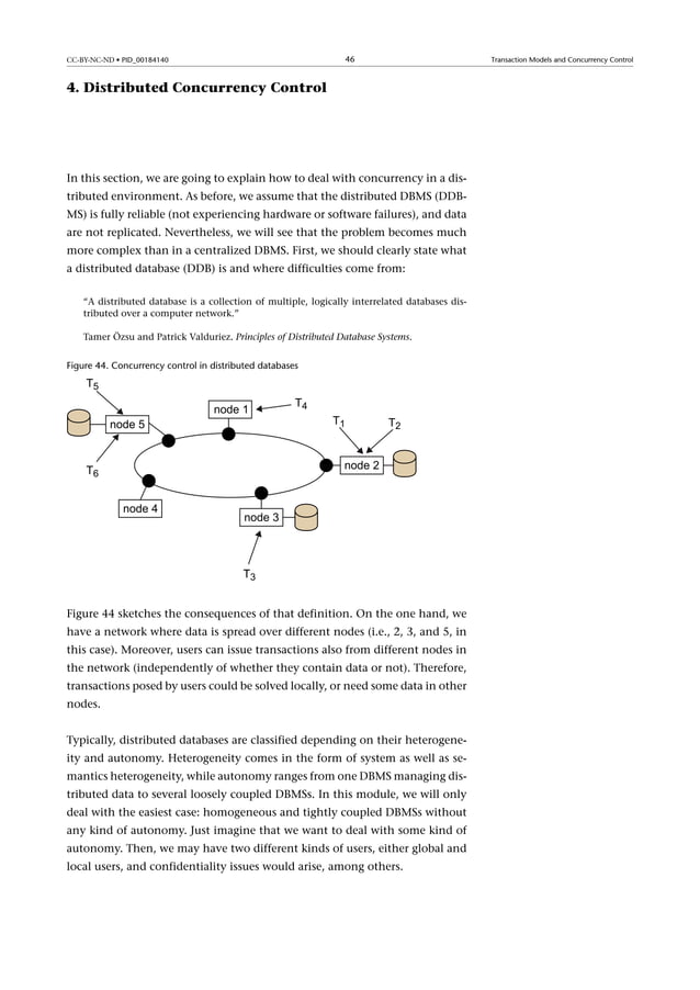 Architecture Databaseunit5transaction Models And Concurrency Controlpdf