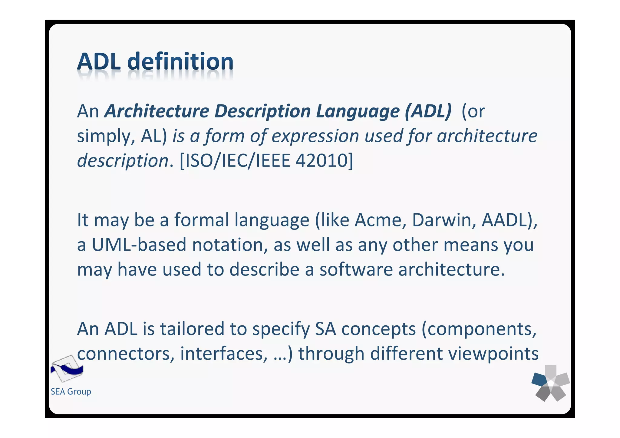 Architecture Description Languages | PDF