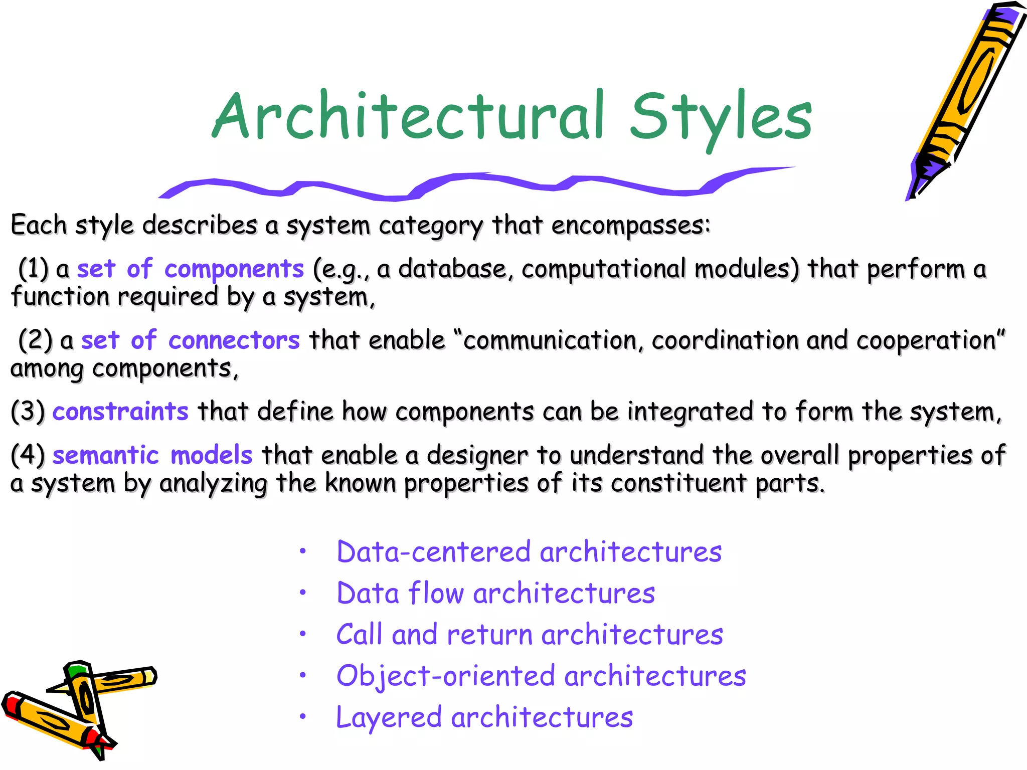 Architecture design in software engineering | PPT
