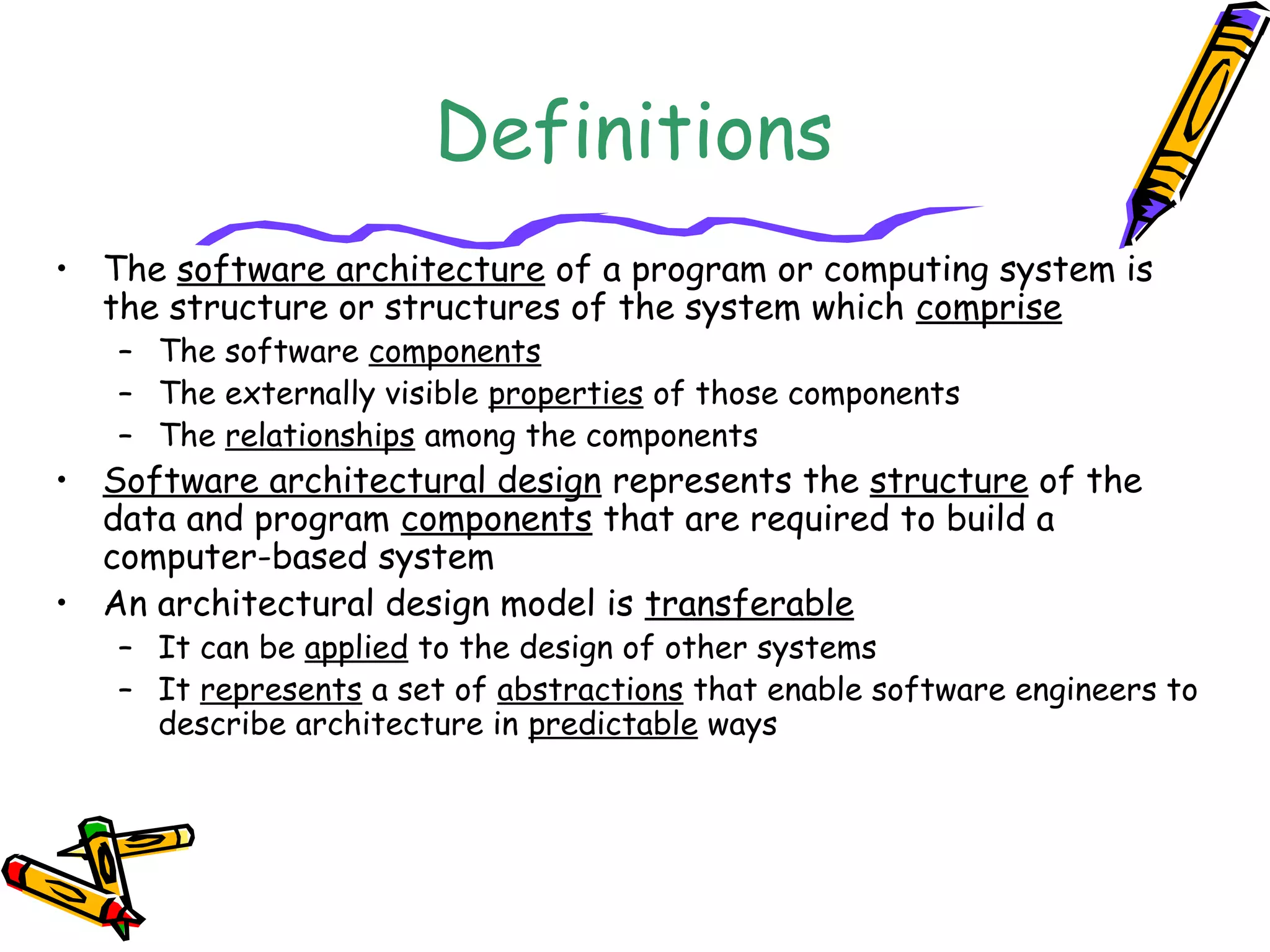 Architecture design in software engineering | PPT