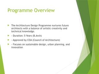Architecture_Design_Programme.pptx...... | PPT