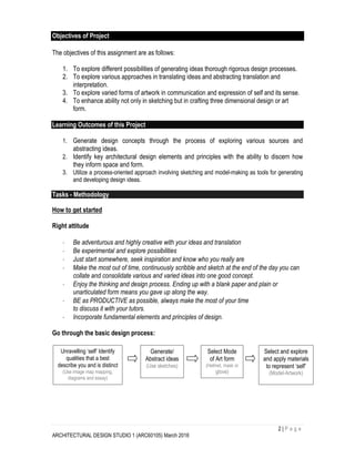 Architecture design studio 1 project 1 brief march 2016 | PDF