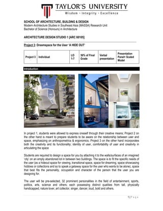 Architecture design studio 1 project 3 brief march 2015 | PDF