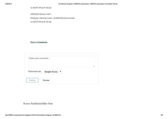 Architecture diagram of 8085 microprocessor 8085 microprocessor ...