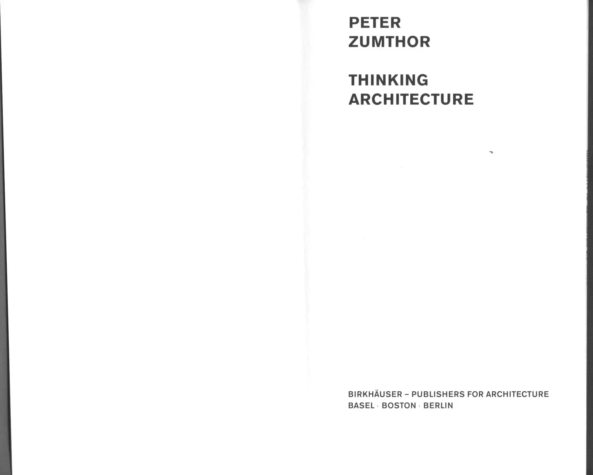 [Architecture ebook] peter zumthor thinking architecture161 | PPT