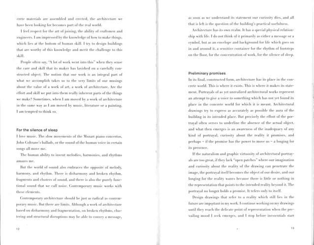 [Architecture ebook] peter zumthor thinking architecture161 | PPT