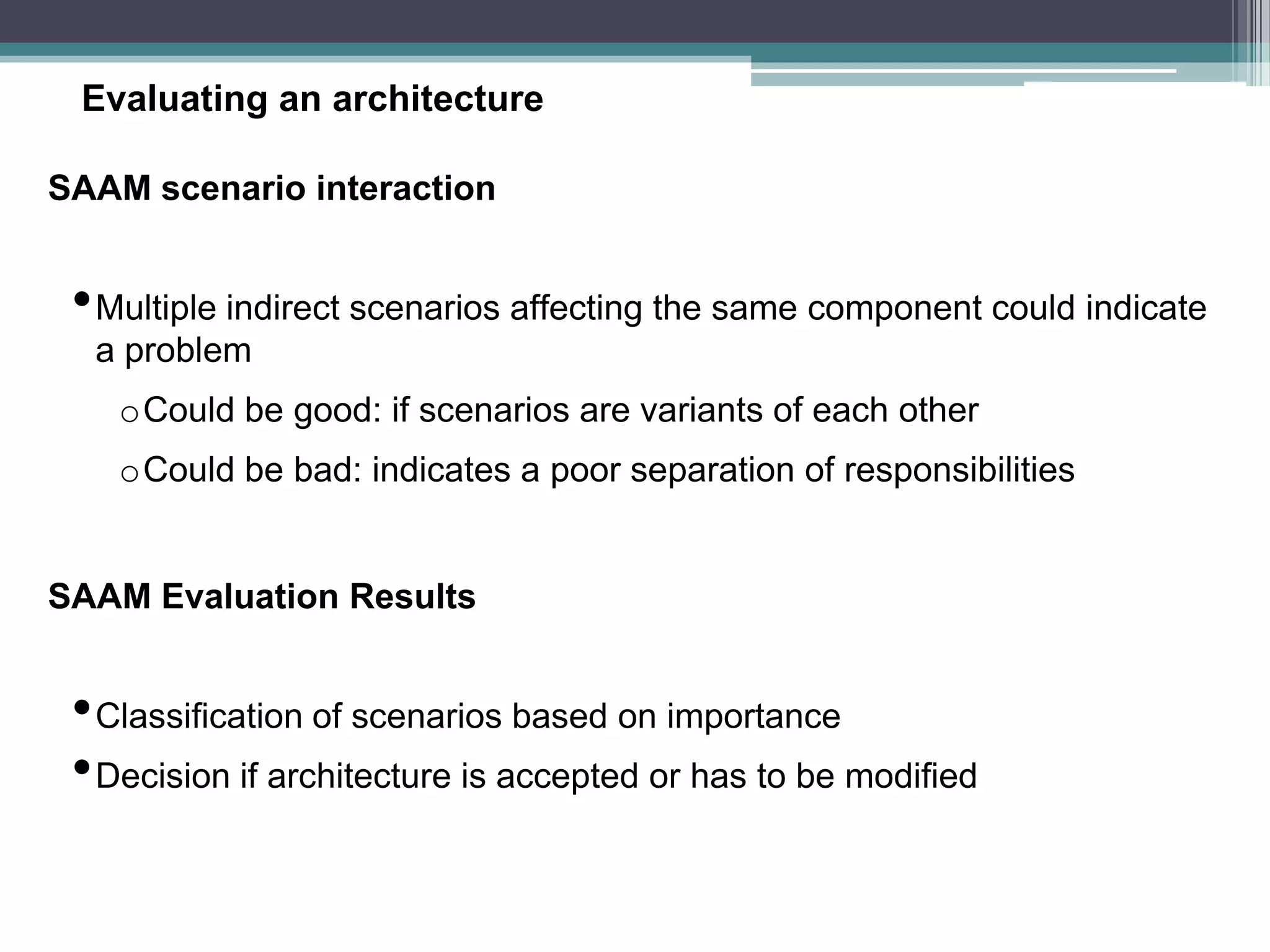 Architecture evaluation | PPT
