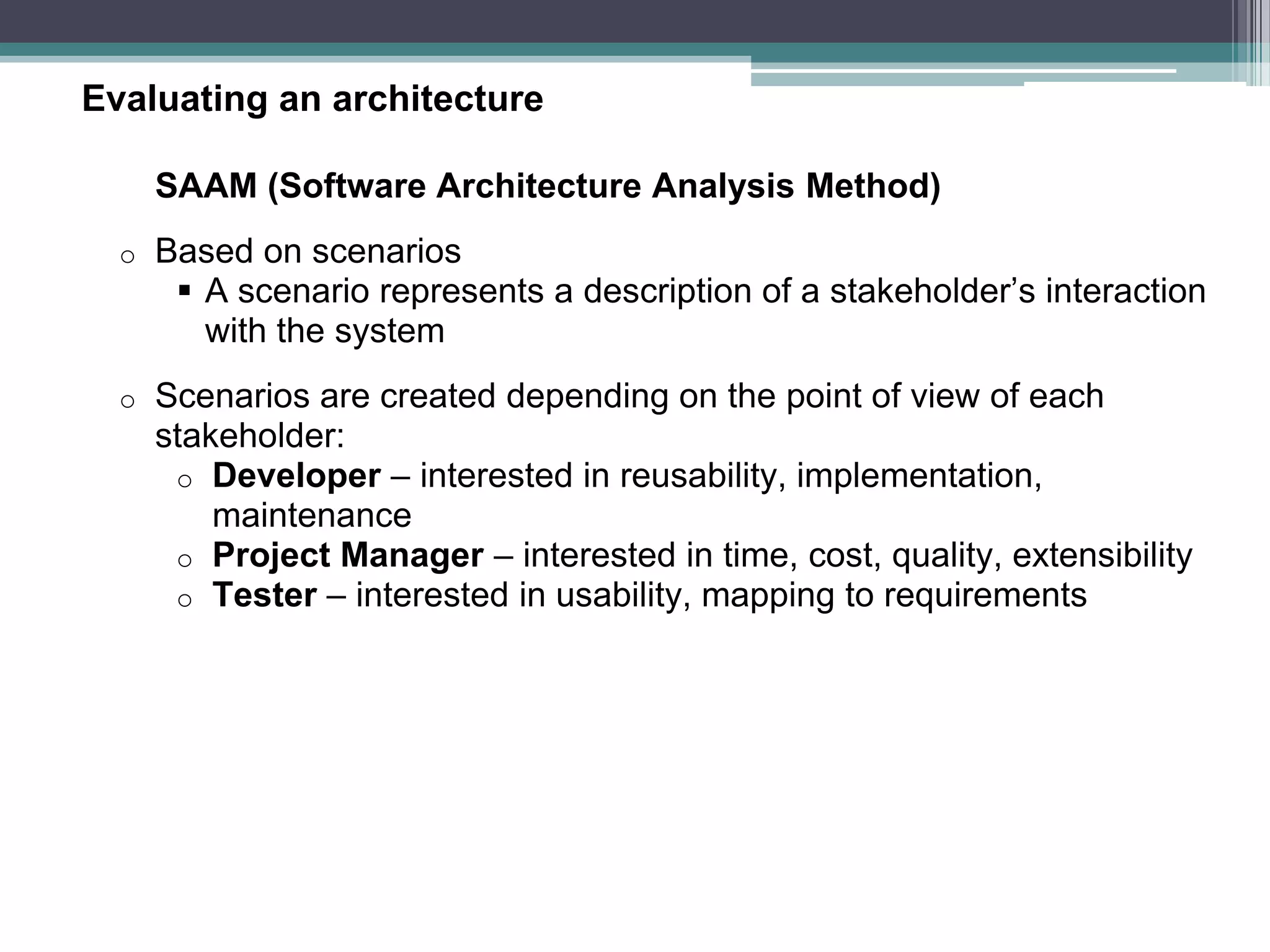 Architecture evaluation | PPT