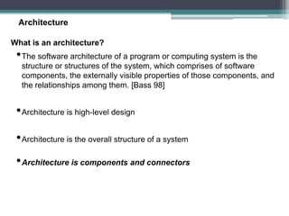 Architecture evaluation | PPT
