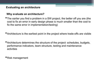 Architecture evaluation | PPT