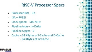 Architecture Exploration of RISC-V Processor and Comparison with ARM Cortex-A53 | PPTX