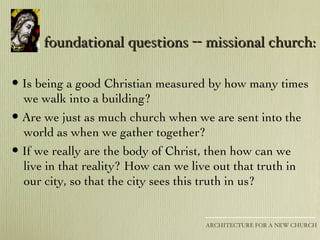 Architecture For A New Church + Graphs | PPT