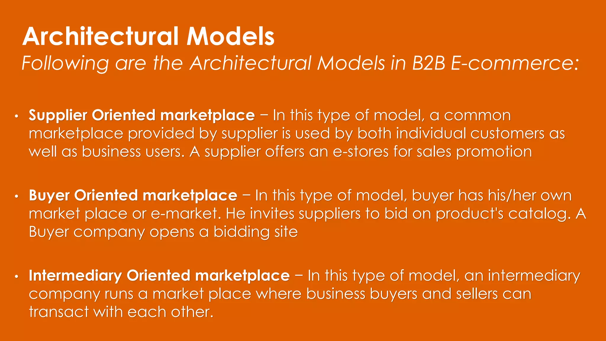 Architecture for B2B models in Ecommerce | PDF