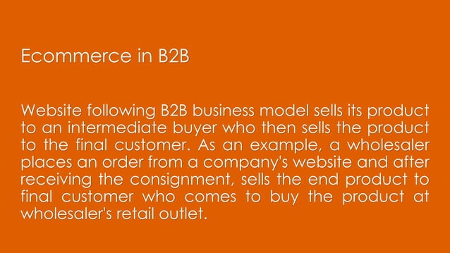 Architecture for B2B models in Ecommerce | PDF
