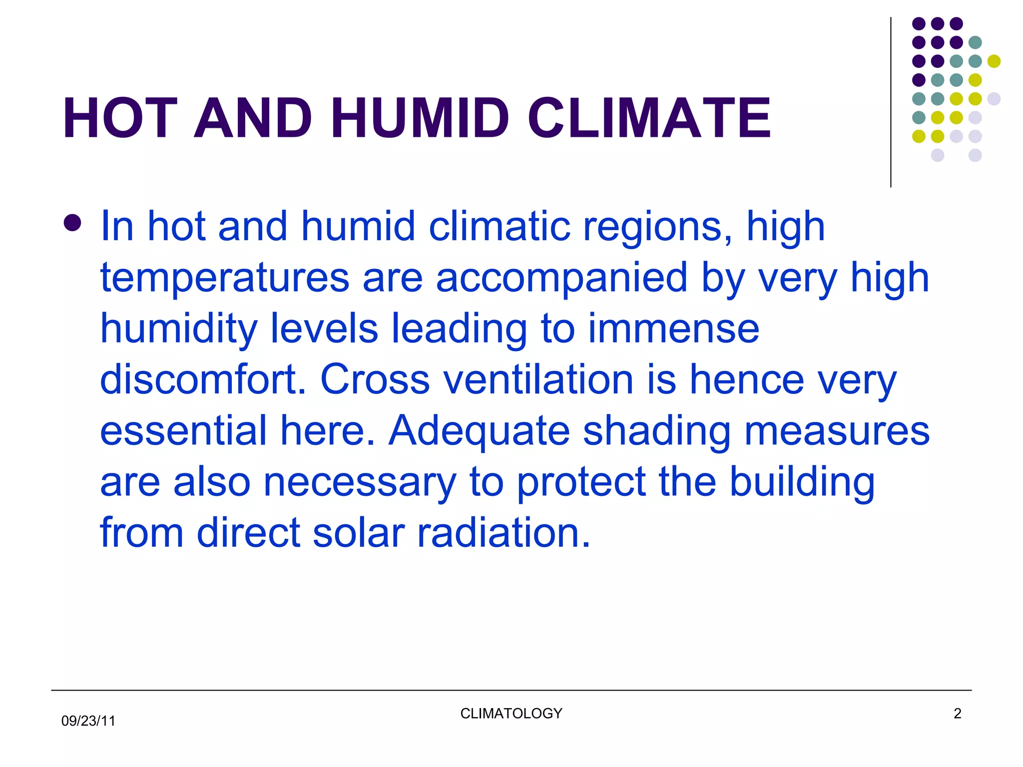 Architecture for hot and humid climate | PPT