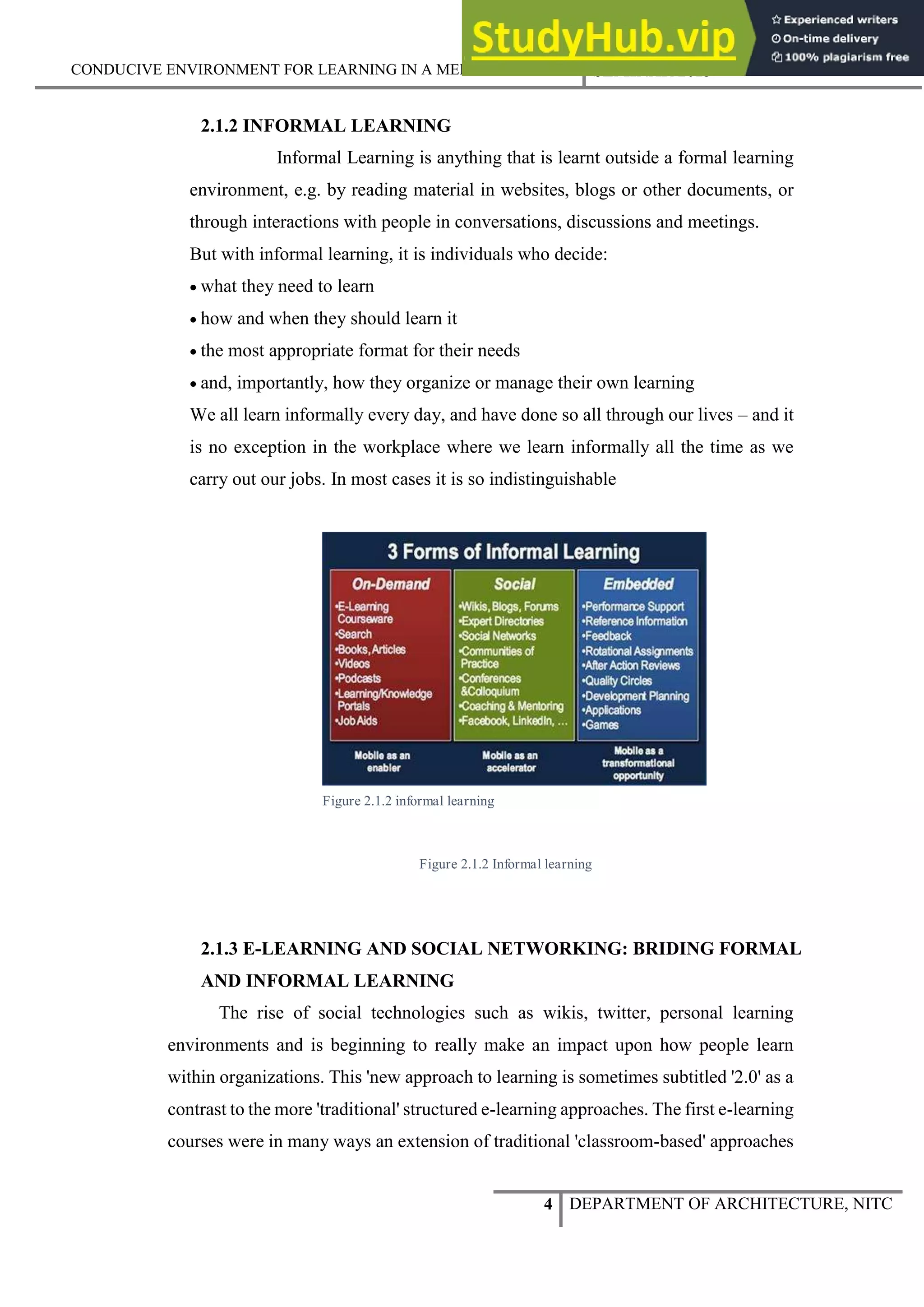 ARCHITECTURE FOR LEARNING ENVIRONMENT IN A MEDICAL CAMPUS ACKNOWLEDGEMENT | PDF