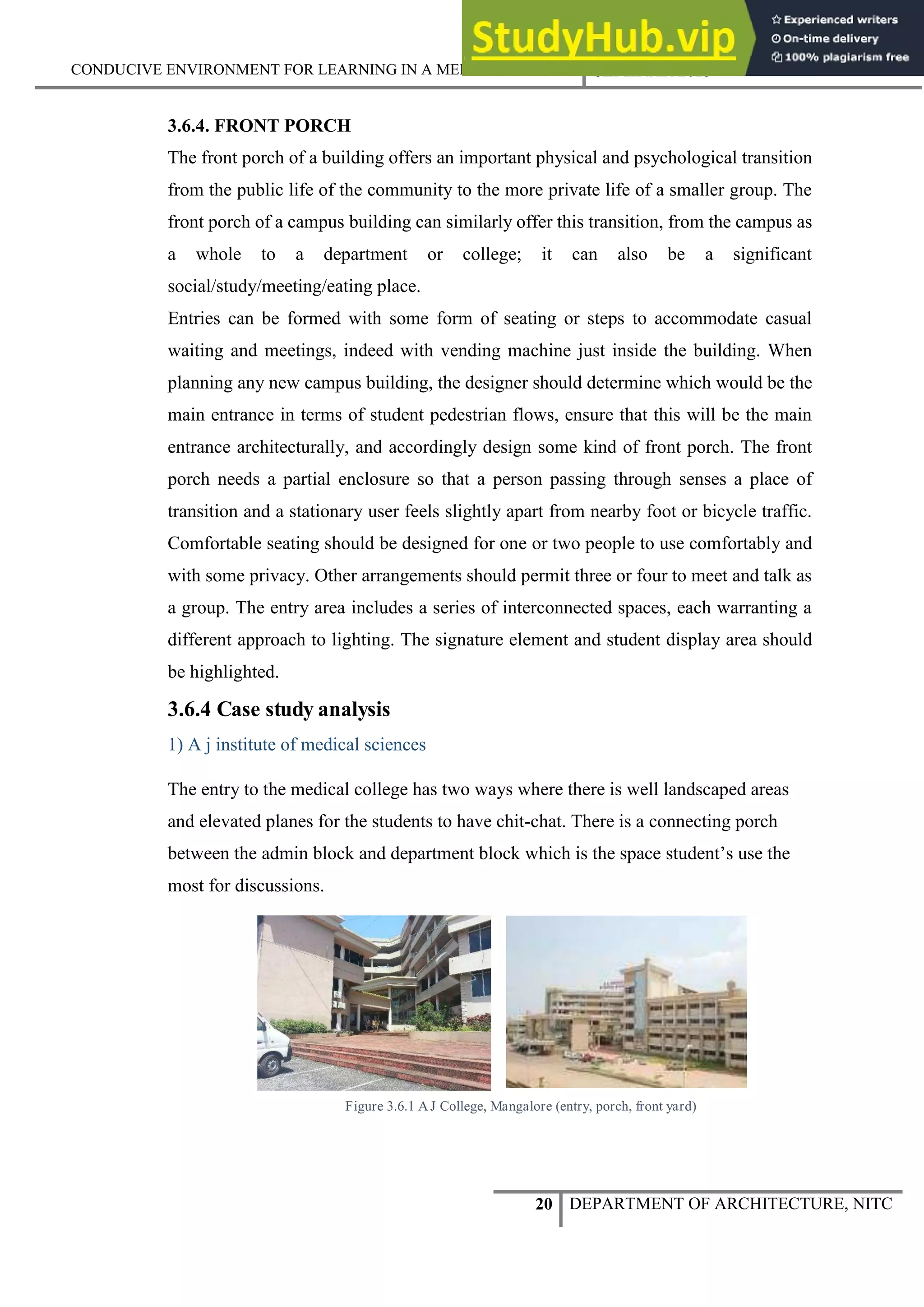 ARCHITECTURE FOR LEARNING ENVIRONMENT IN A MEDICAL CAMPUS ...