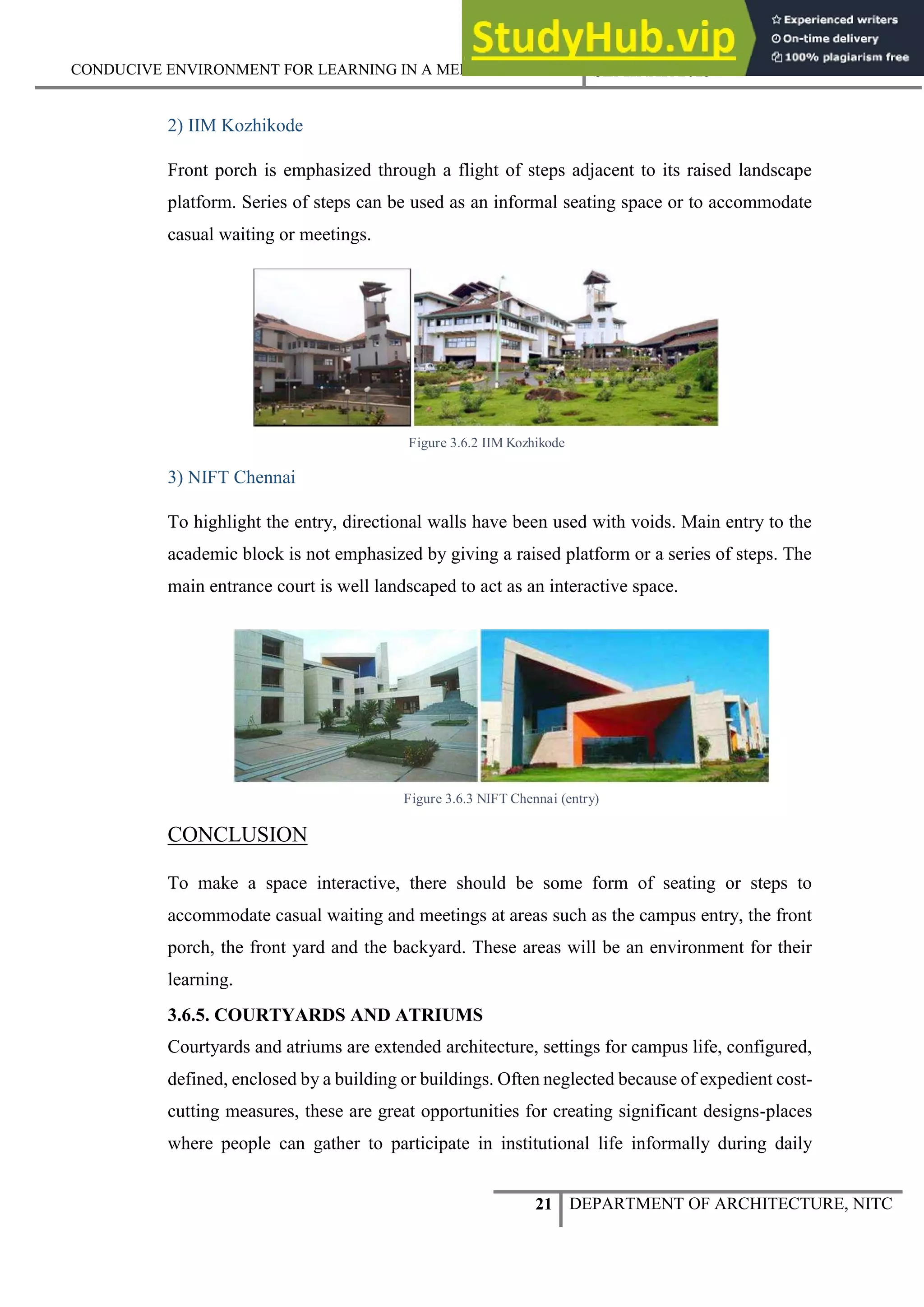 ARCHITECTURE FOR LEARNING ENVIRONMENT IN A MEDICAL CAMPUS ...