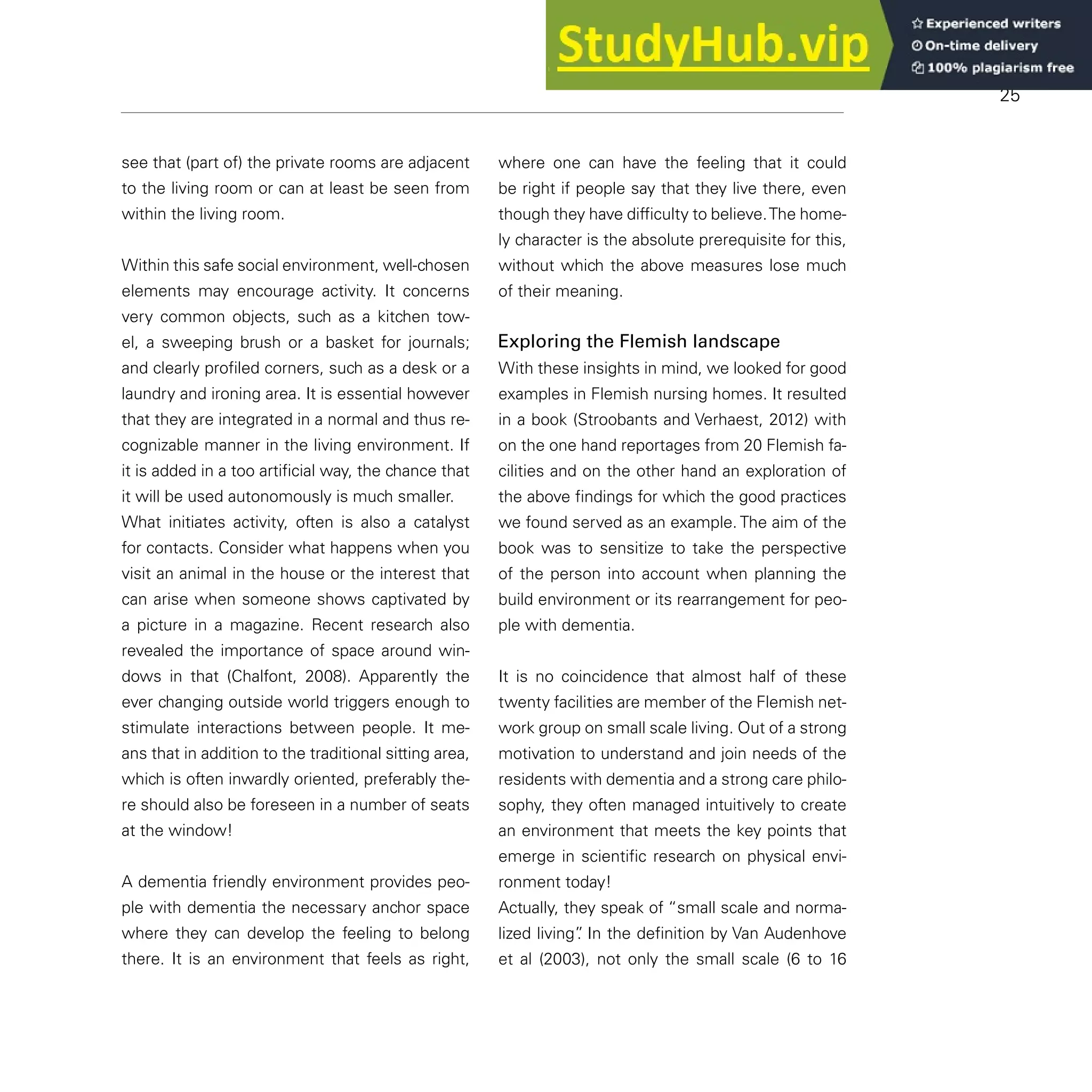 Architecture for People Withe Dementia. Planning Principles, Practices ...