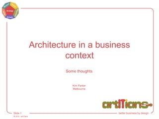 Architecture in a business context | PPTX | Business | Business and Finance