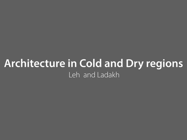 Architecture in cold and dry regions | PDF | Weather | Science